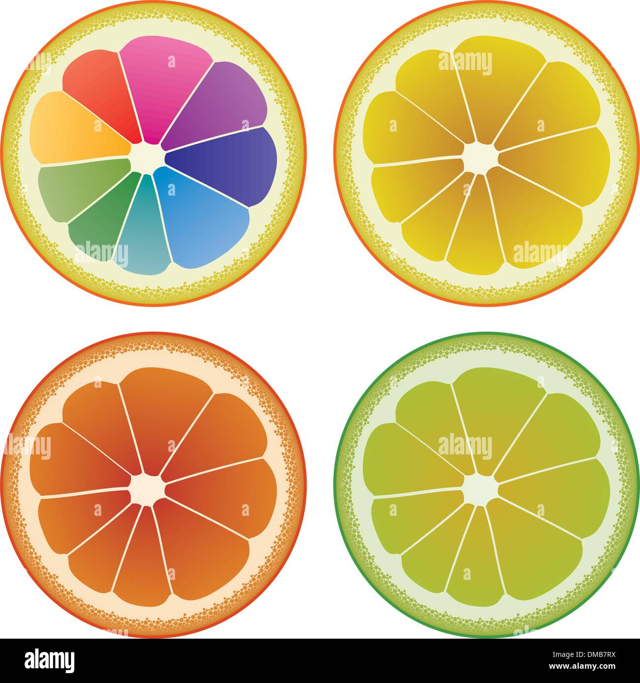 Set colorful fruit juice Stock Vector Images - Alamy