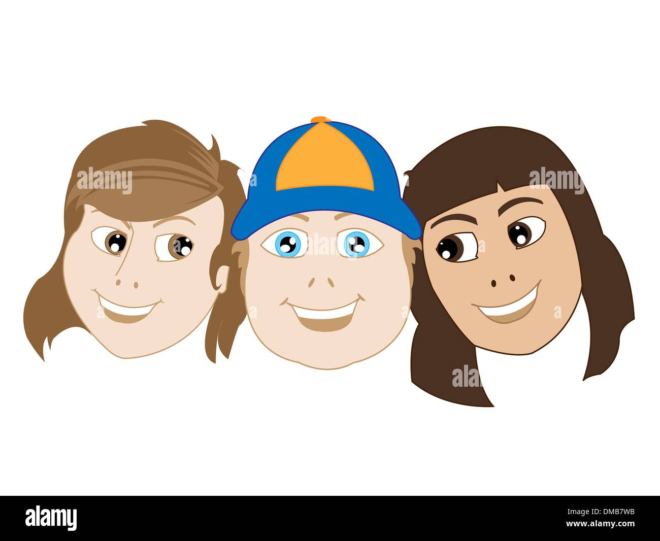 Girl on smiling face Stock Vector Images - Alamy