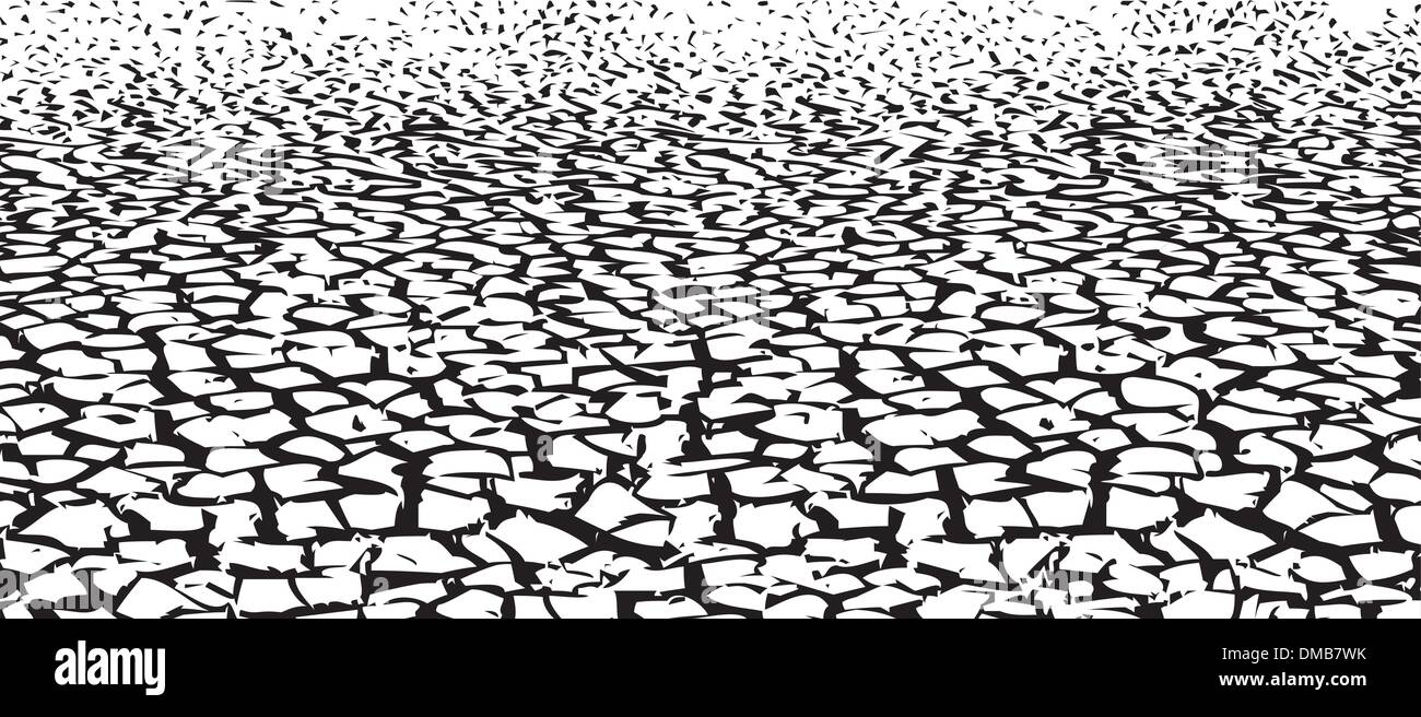 Cracked surface dry ground Stock Vector Images - Alamy