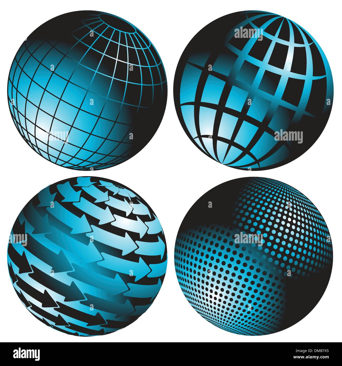 Blue globes Stock Vector Images - Alamy