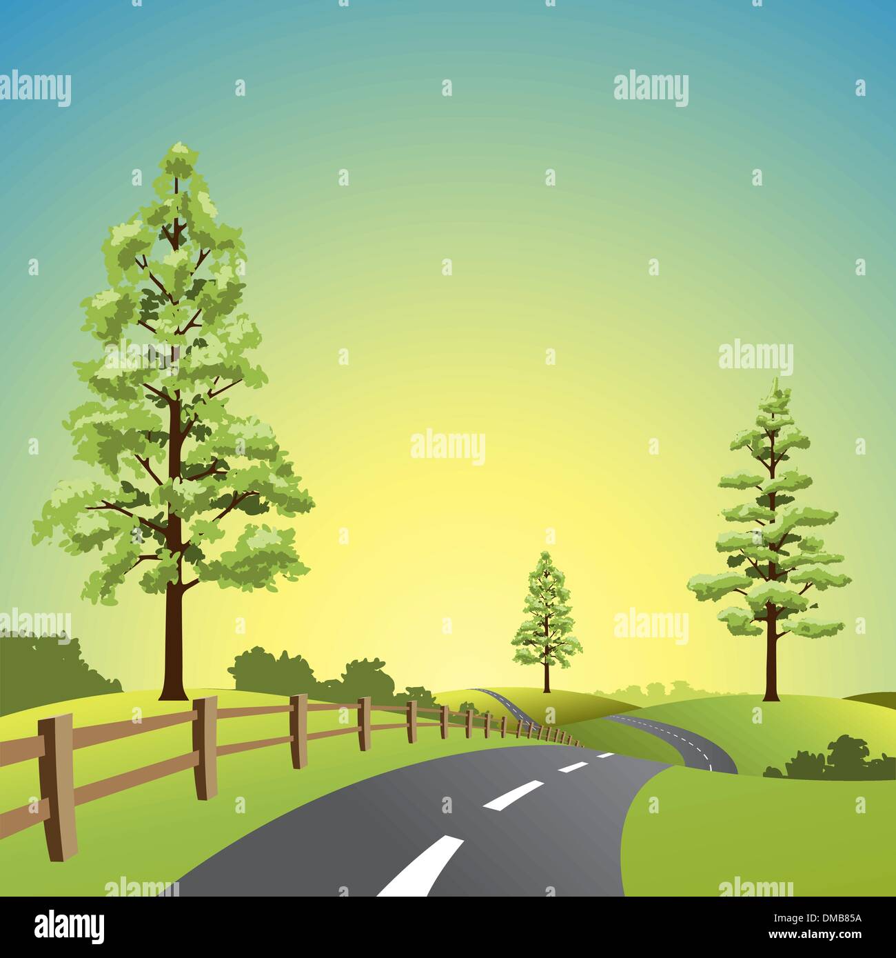 Road country vector vectors hi-res stock photography and images - Alamy