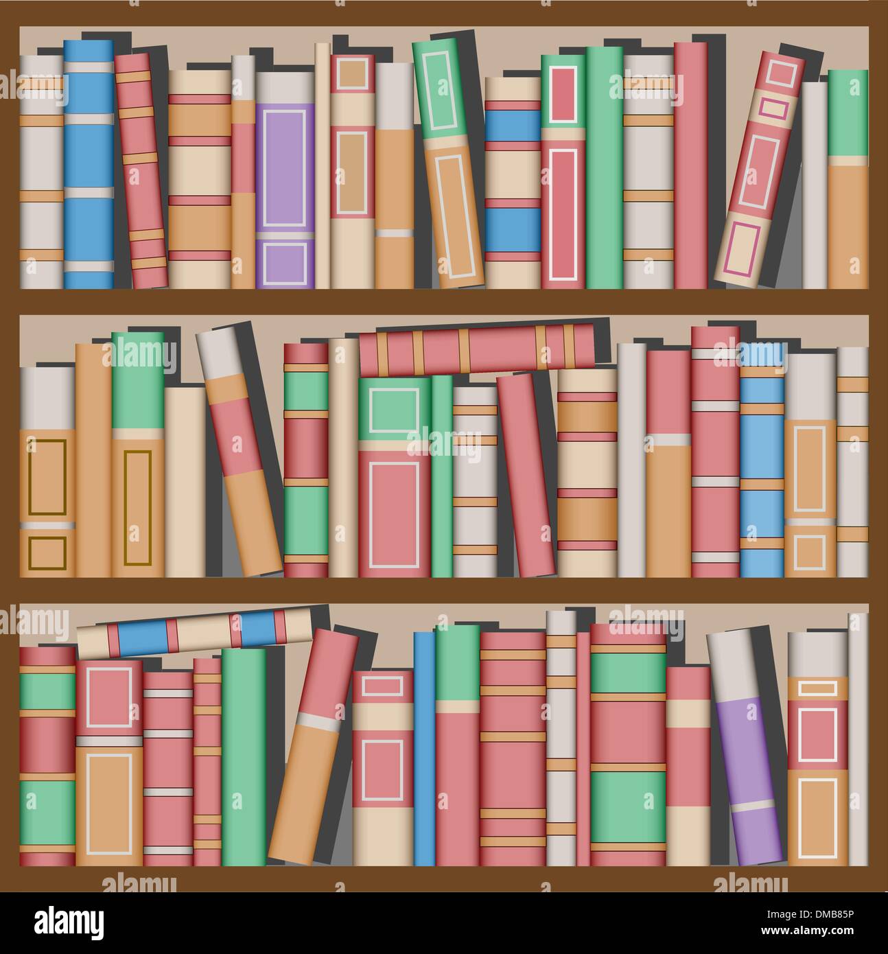 Books on book shelf Stock Vector Images - Alamy