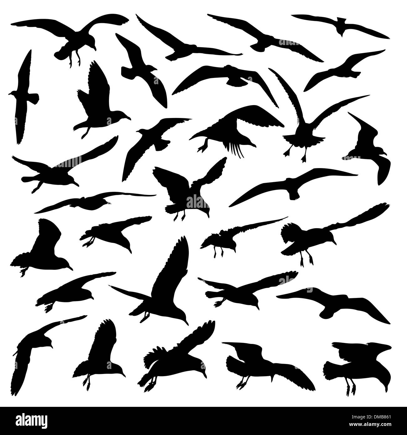 Flapping birds Stock Vector Images - Alamy