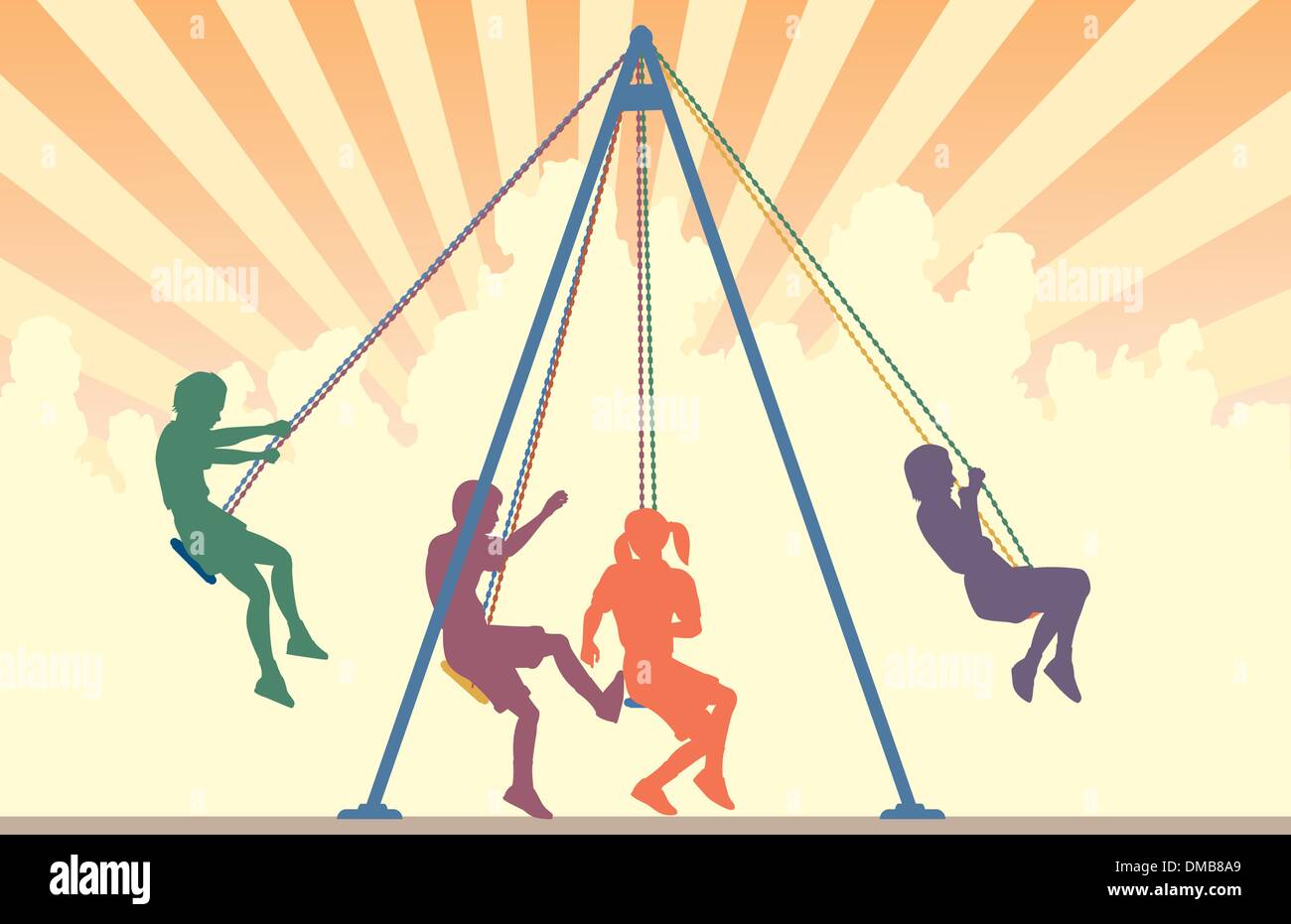 Swings for kids Stock Vector Images - Alamy