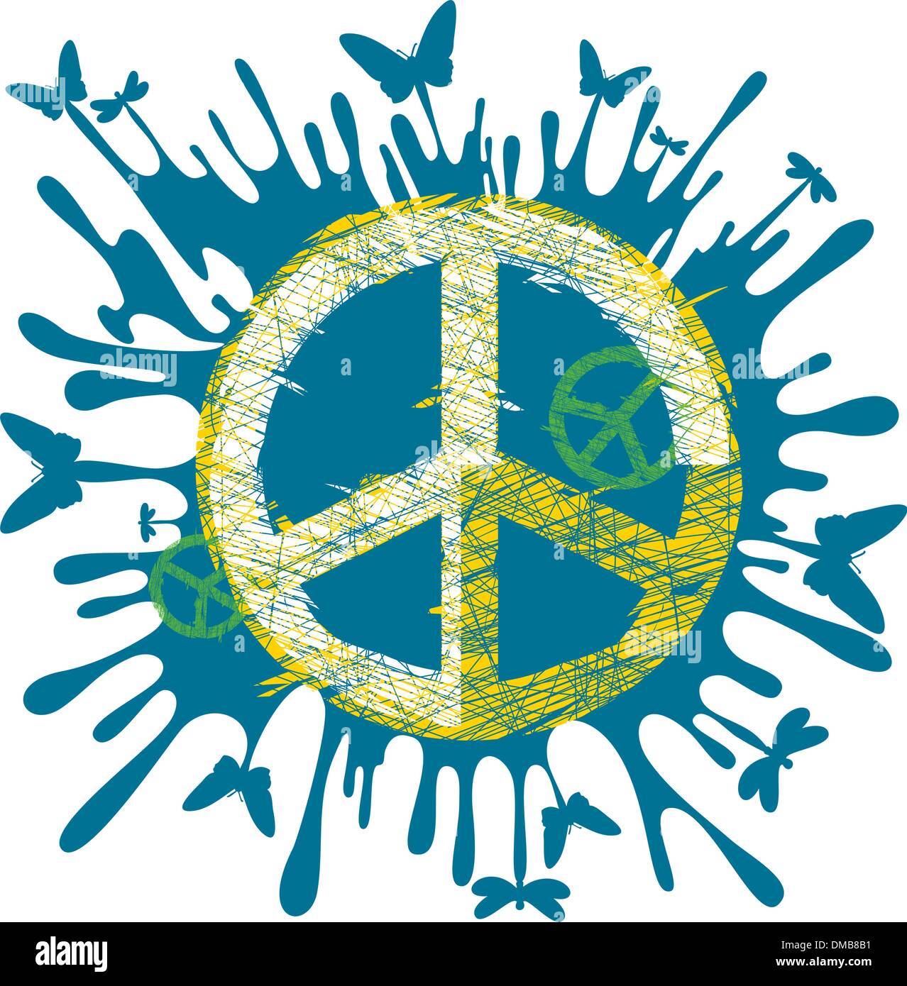 hippie peace symbol Stock Vector Image & Art - Alamy