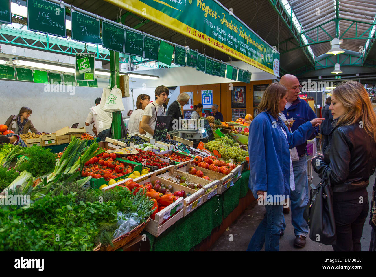 VEGETABLE STANDS, ENFANTS ROUGES COVERED MARKET, THE OLDEST COVERED ...