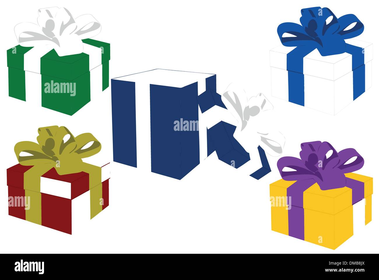 Package with gifts Stock Vector Images - Alamy