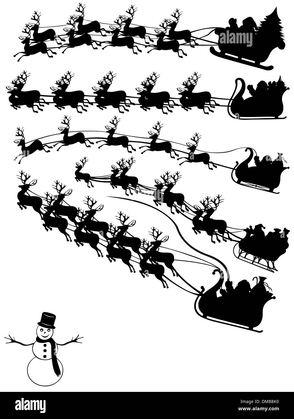 Santa claus gift on Black and White Stock Photos & Images - Alamy