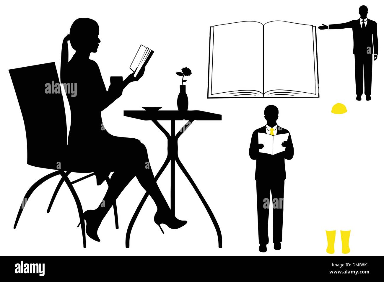 Collage man in yellow Cut Out Stock Images & Pictures - Alamy