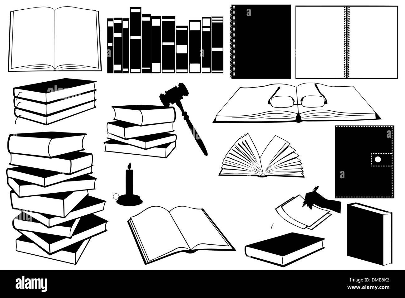 Book stack notes Stock Vector Images - Alamy