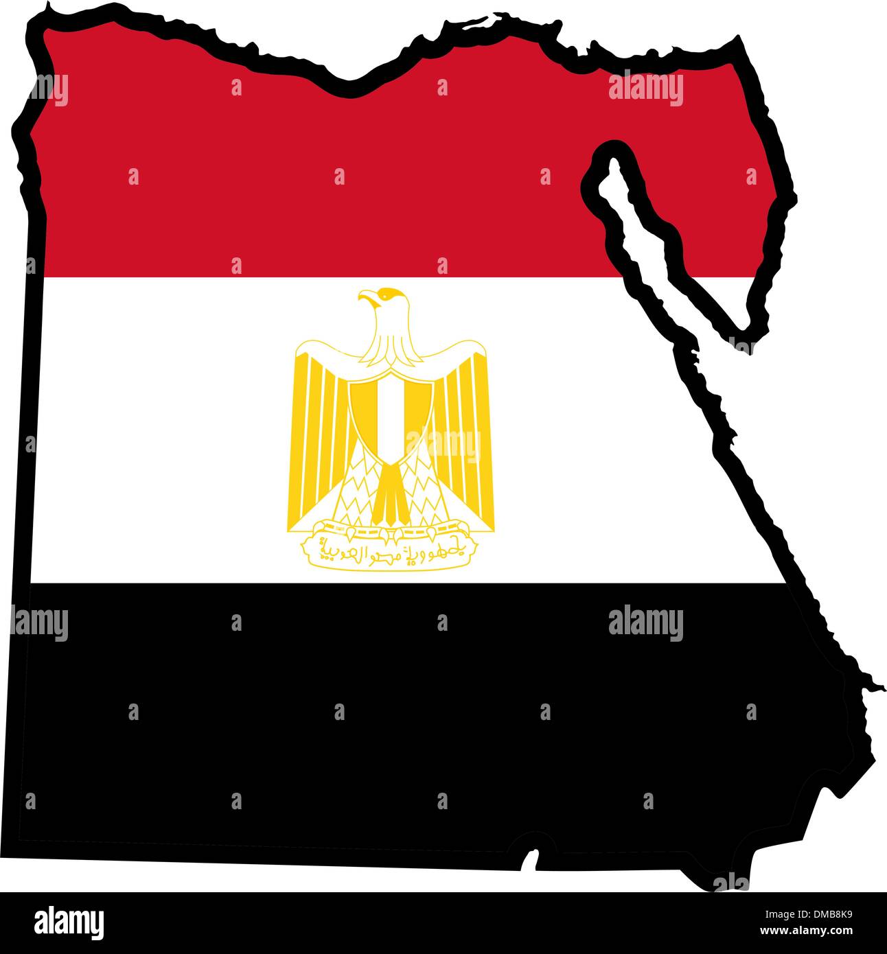 Illustration of flag in map of Egypt Stock Vector Image & Art - Alamy
