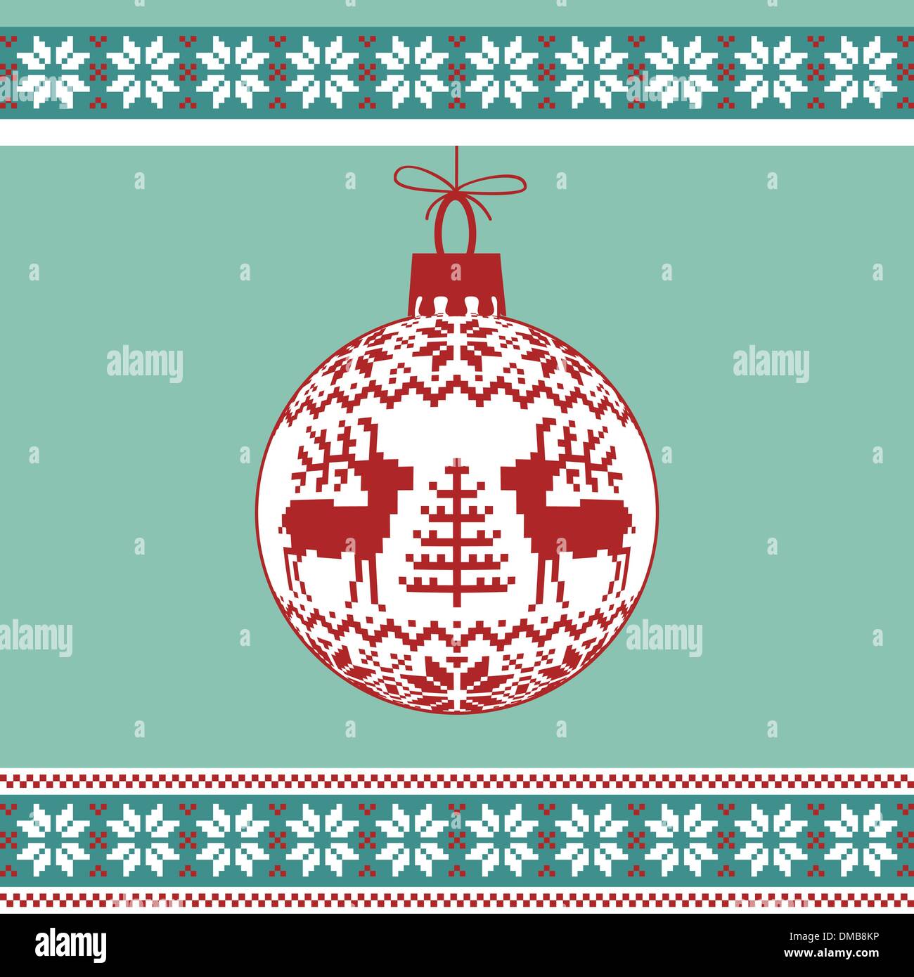 Christmas ball with nordic pattern Stock Vector Image & Art - Alamy
