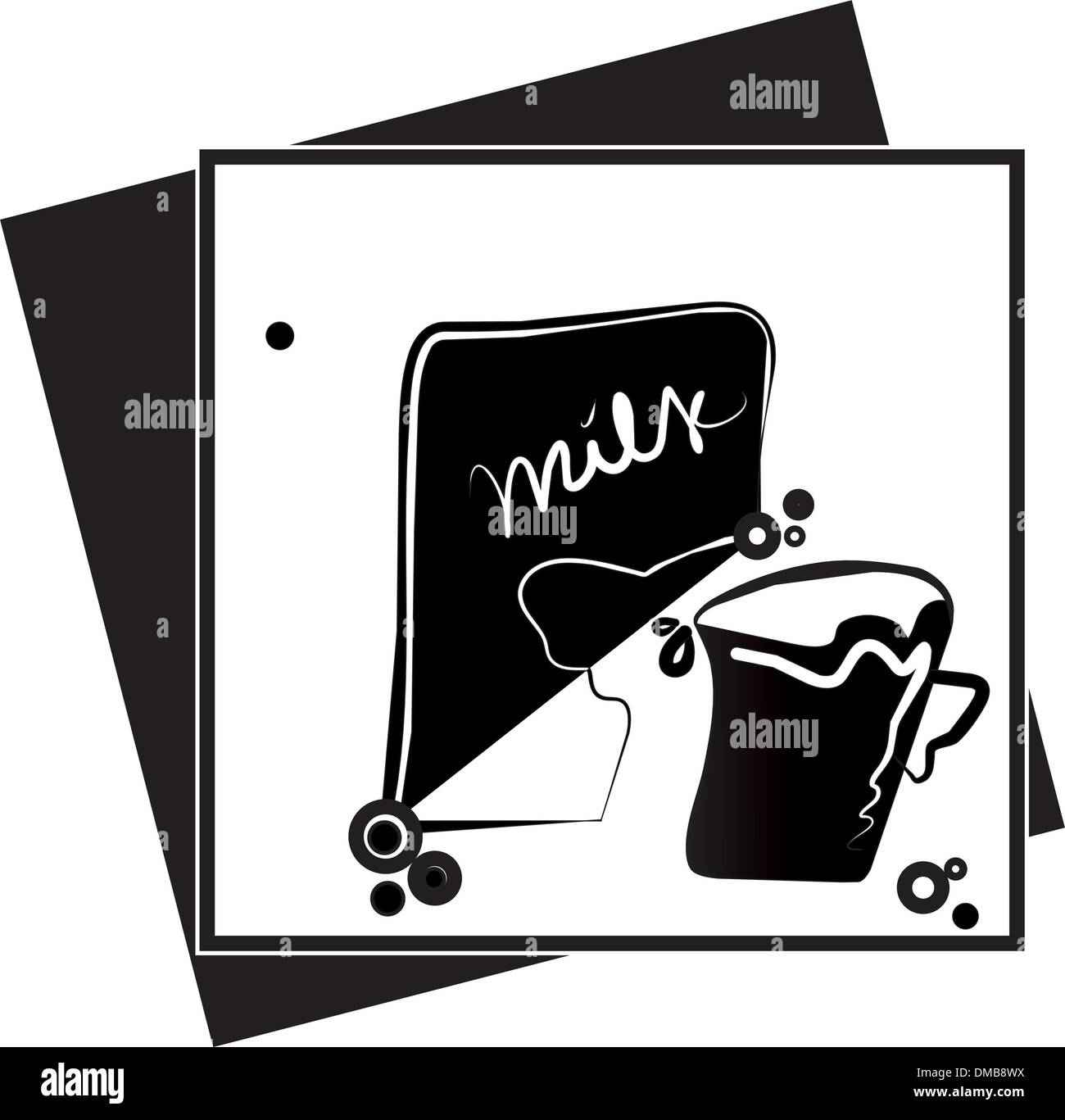 Milk vector vectors Cut Out Stock Images & Pictures - Alamy