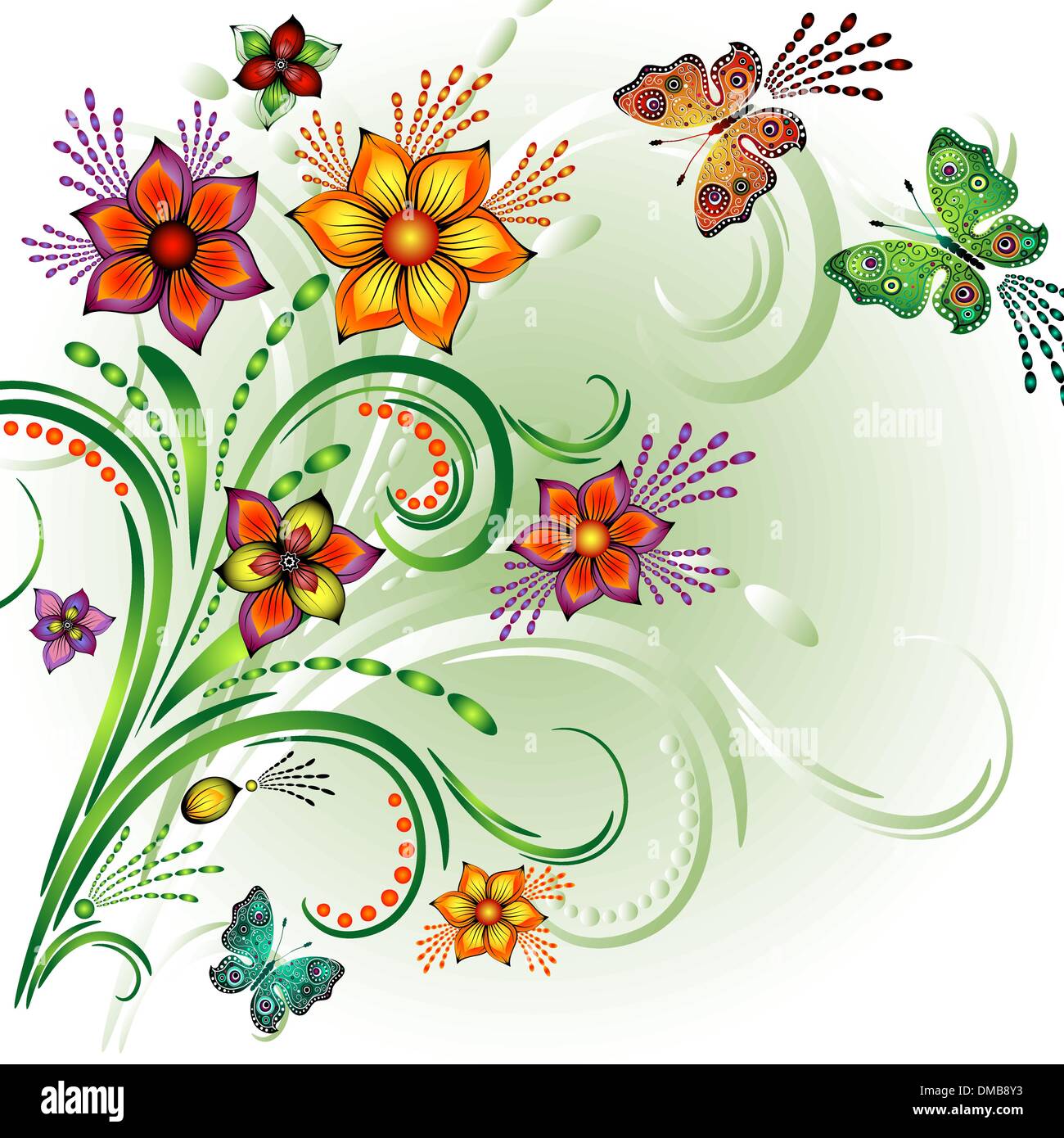 Spring flowers Stock Vector Images - Alamy