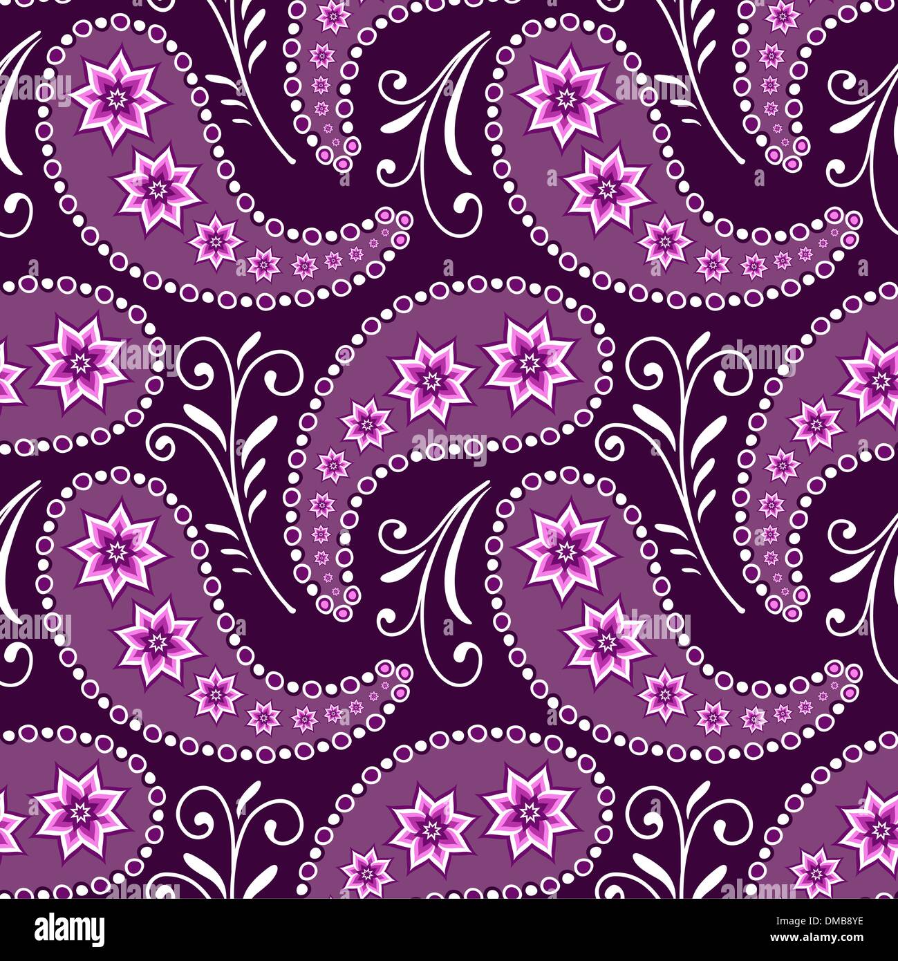 Seamless violet floral pattern Stock Vector Image & Art - Alamy