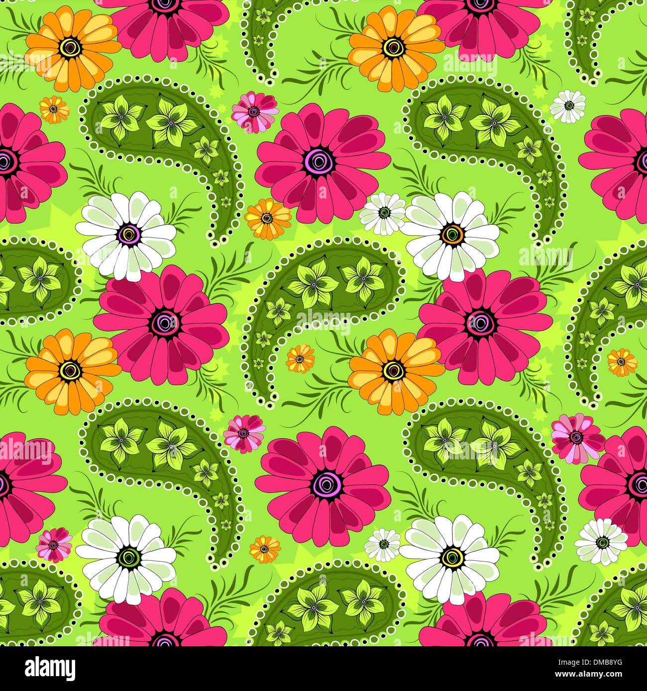 Indian flowers pattern Stock Vector Images - Alamy
