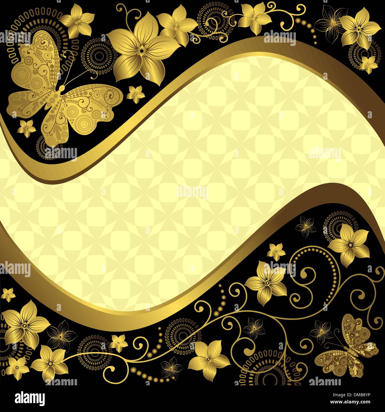 Copy space frame flowers Stock Vector Images - Alamy