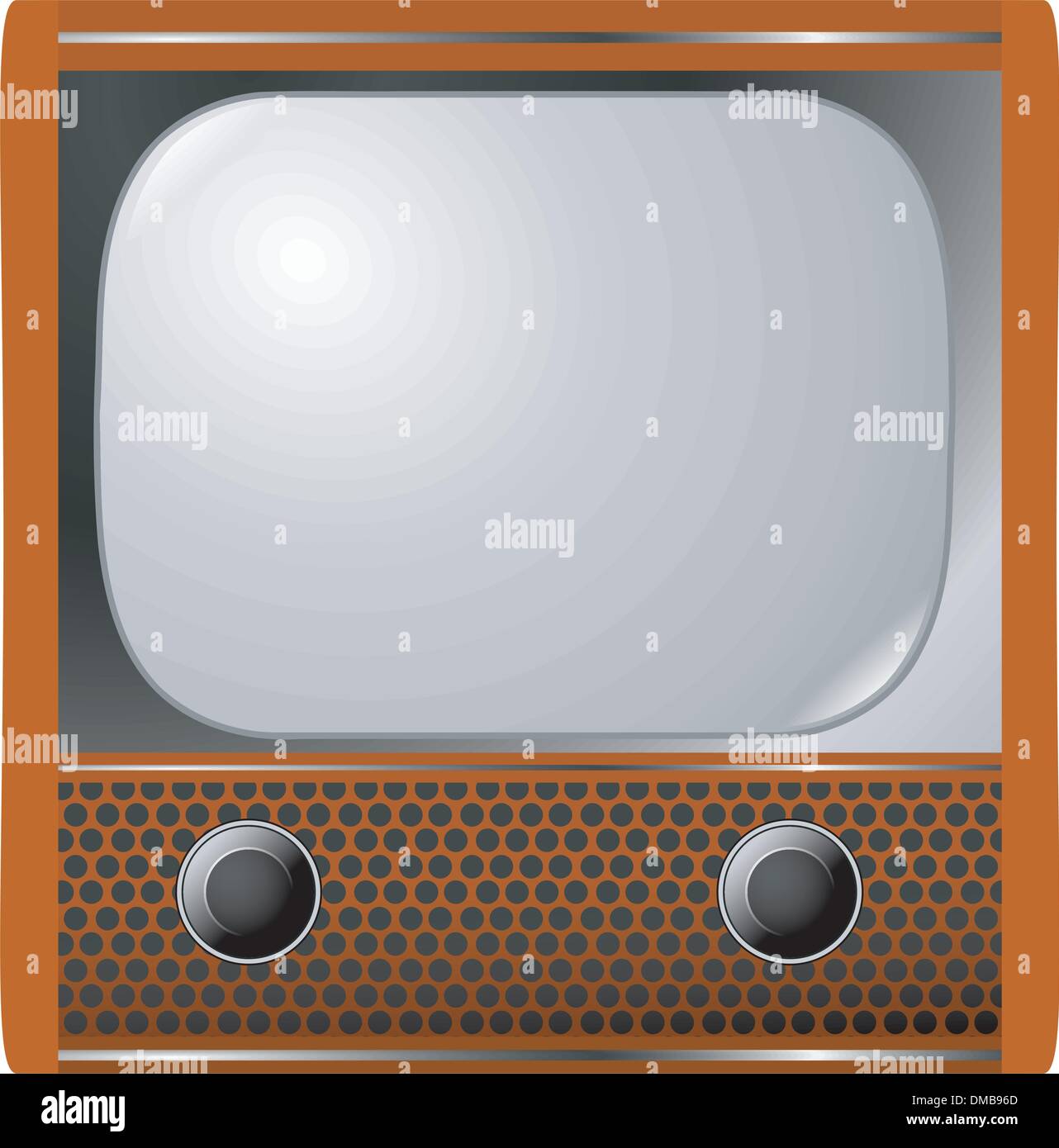 old television on white Stock Vector Image & Art - Alamy