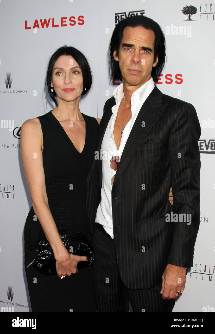 Nick Cave and Susie Bick premiere of 'Lawless' at ArcLight Cinemas ...