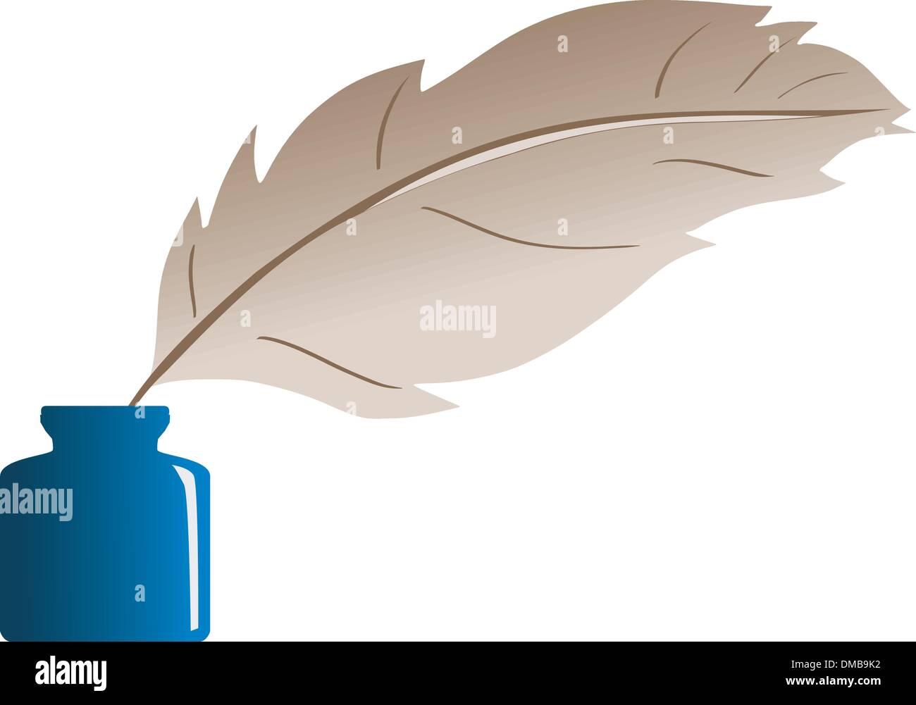 Quill pen bottle ink Stock Vector Images - Alamy