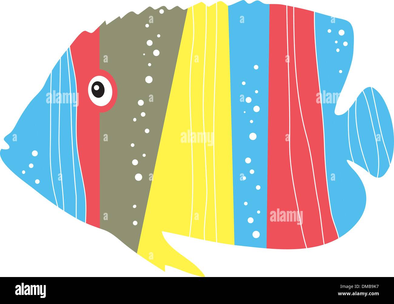 Blue yellow exotic fish Stock Vector Images - Alamy