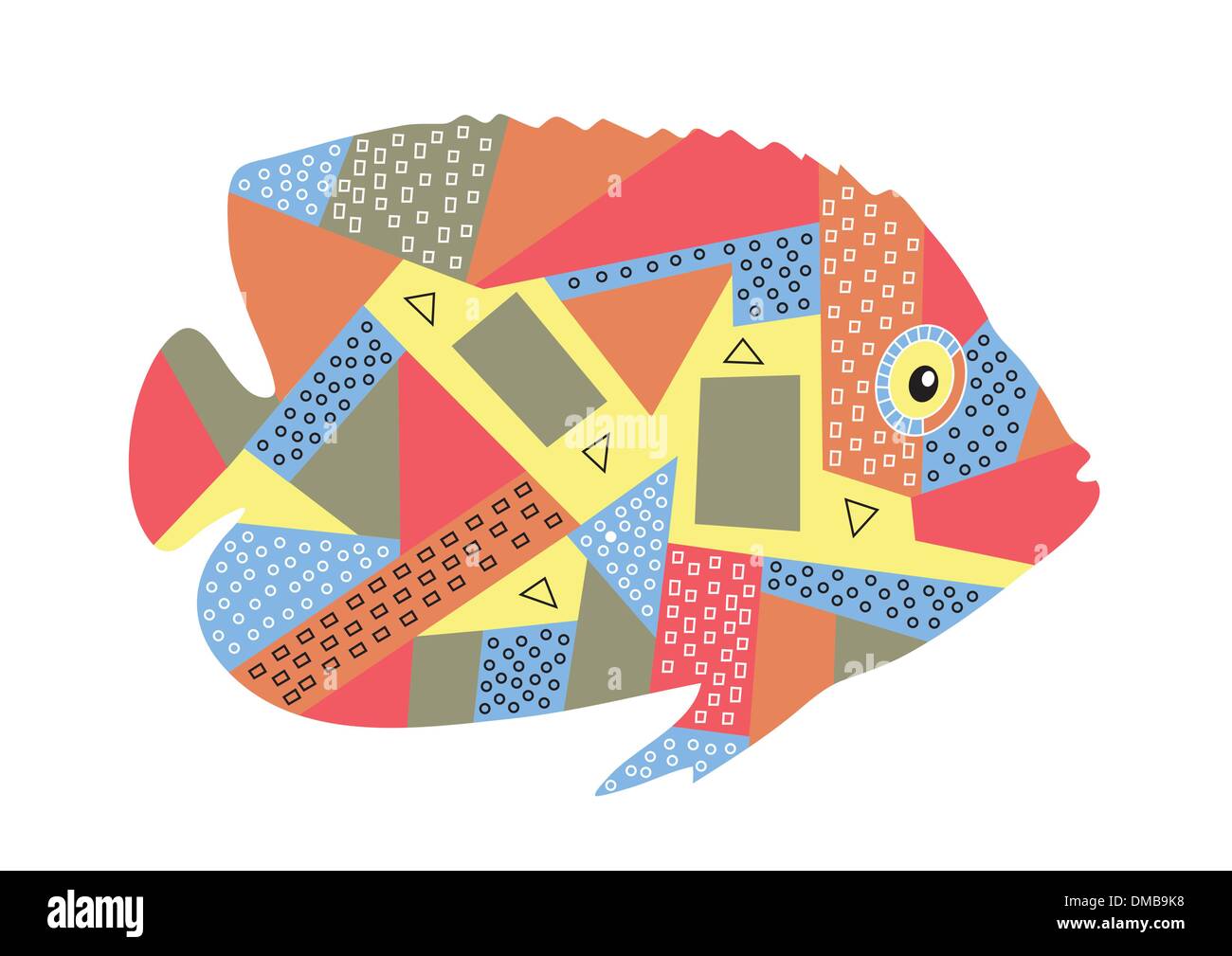 Blue yellow exotic fish Stock Vector Images - Alamy