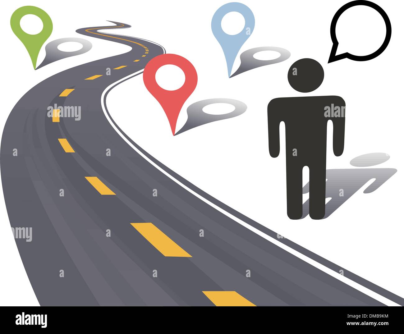 Highway markers Stock Vector Images - Alamy