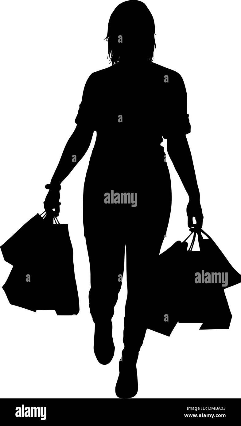 Woman Shopping Vector Stock Vector Image & Art - Alamy
