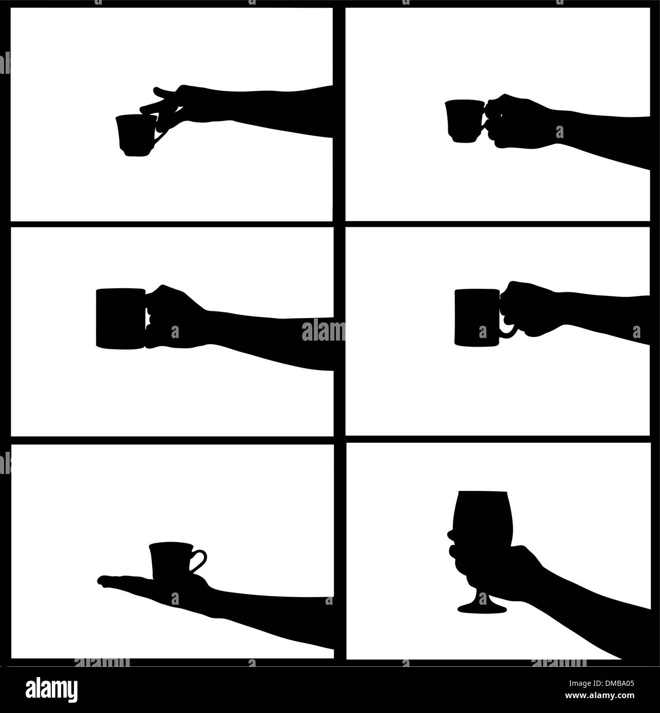 Mug human hand Stock Vector Images - Alamy