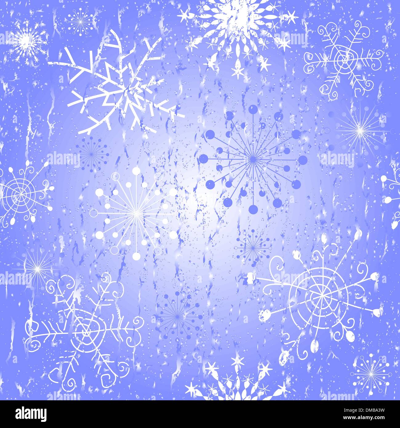 Blue stars snowflakes pattern Stock Vector Images - Alamy