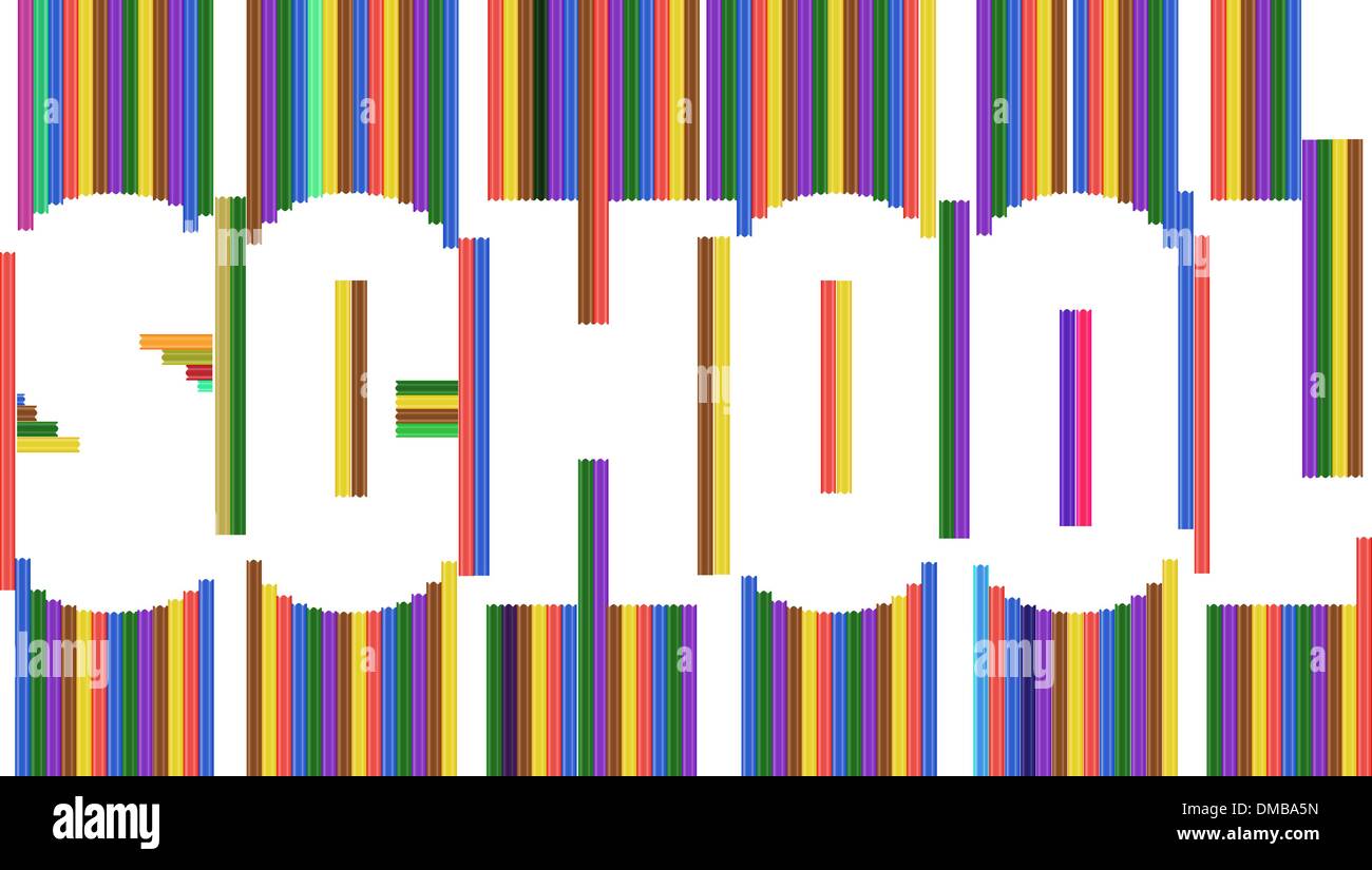 School word Stock Vector Images - Alamy