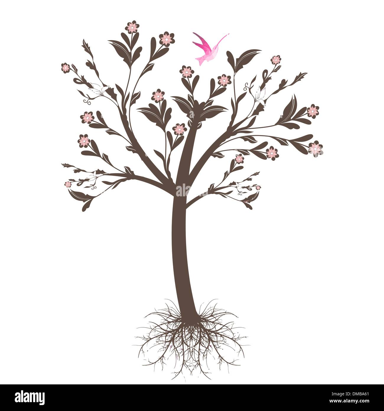 Texture tree root Stock Vector Images - Alamy