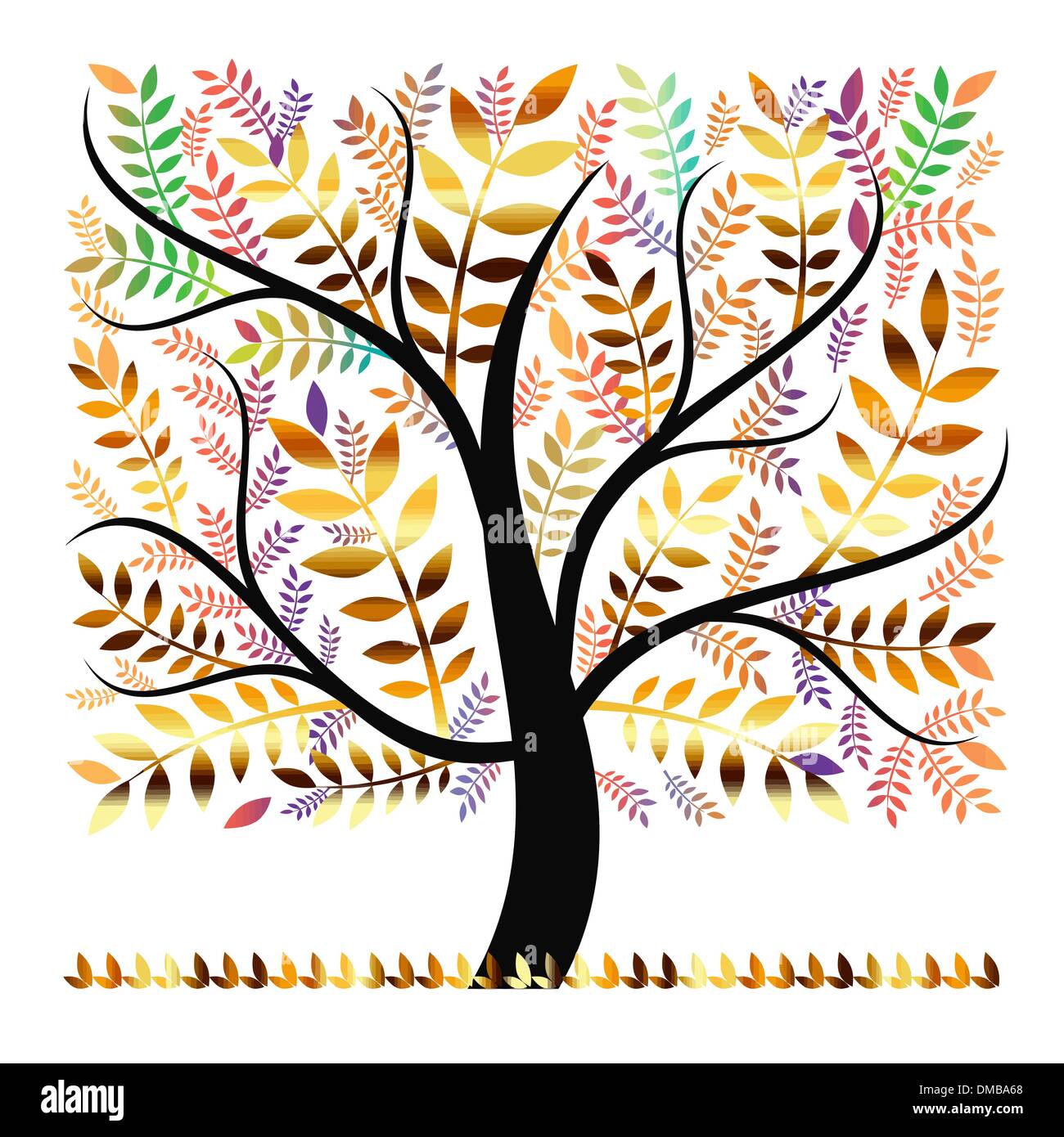Beautiful autumn tree background Cut Out Stock Images & Pictures - Alamy