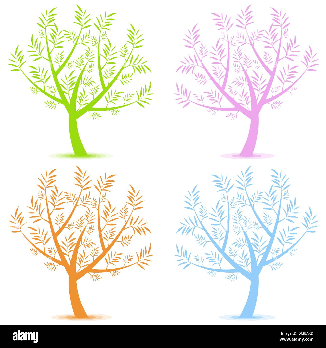 Abstract art trees four seasons hi-res stock photography and images - Alamy