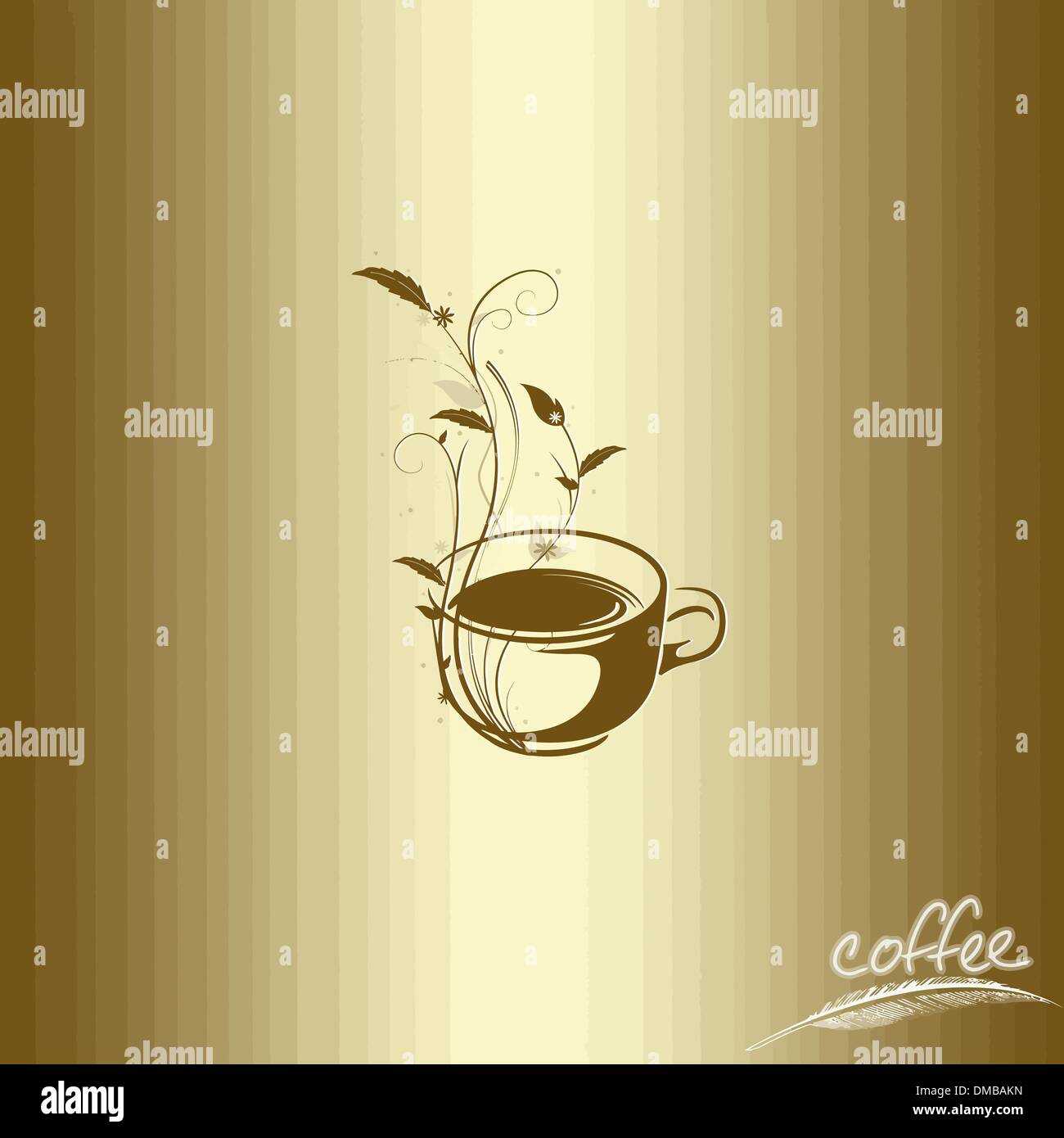 Coffee concept with floral design Stock Vector Image & Art - Alamy