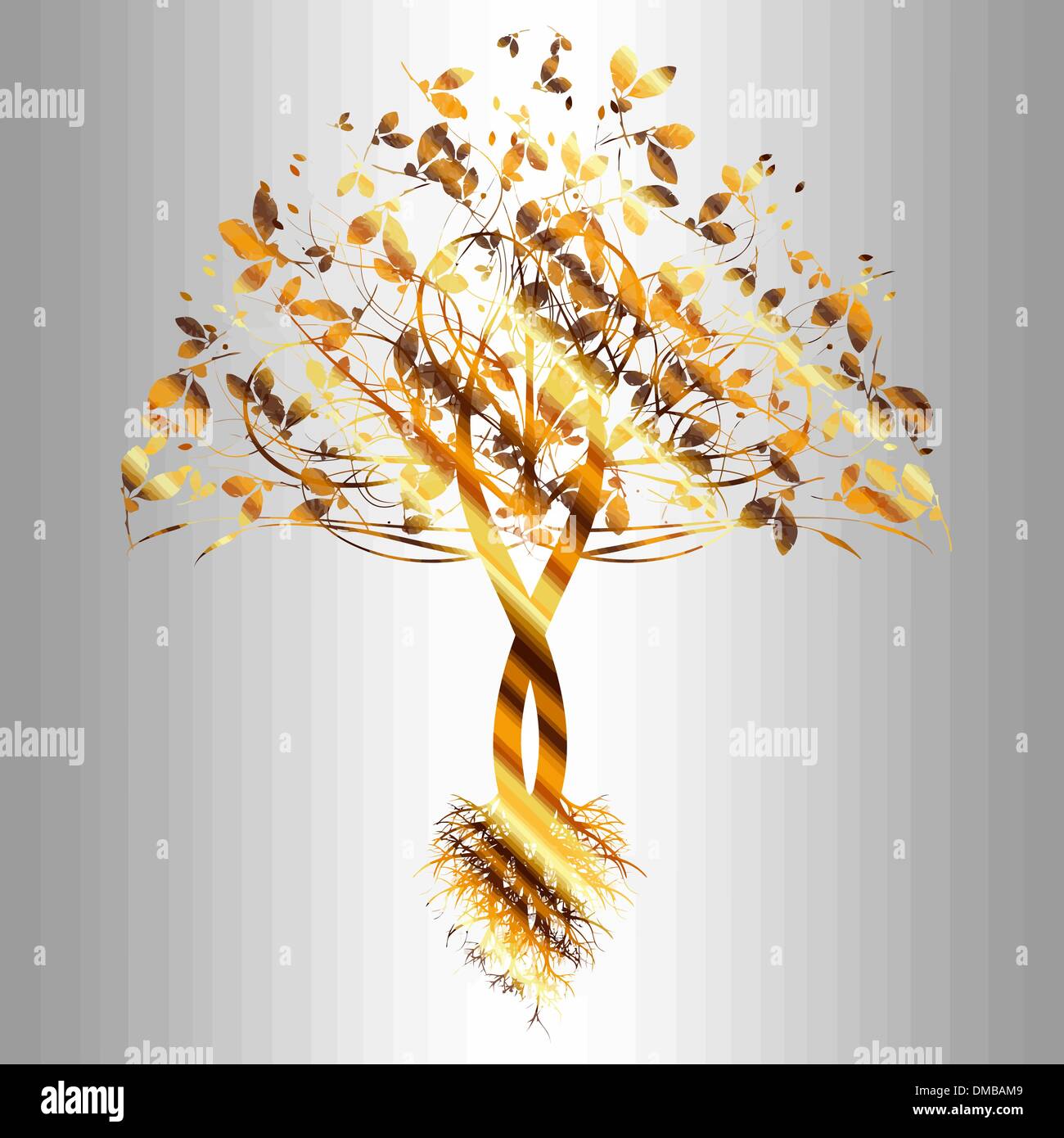 Golden roots Stock Vector Images - Alamy