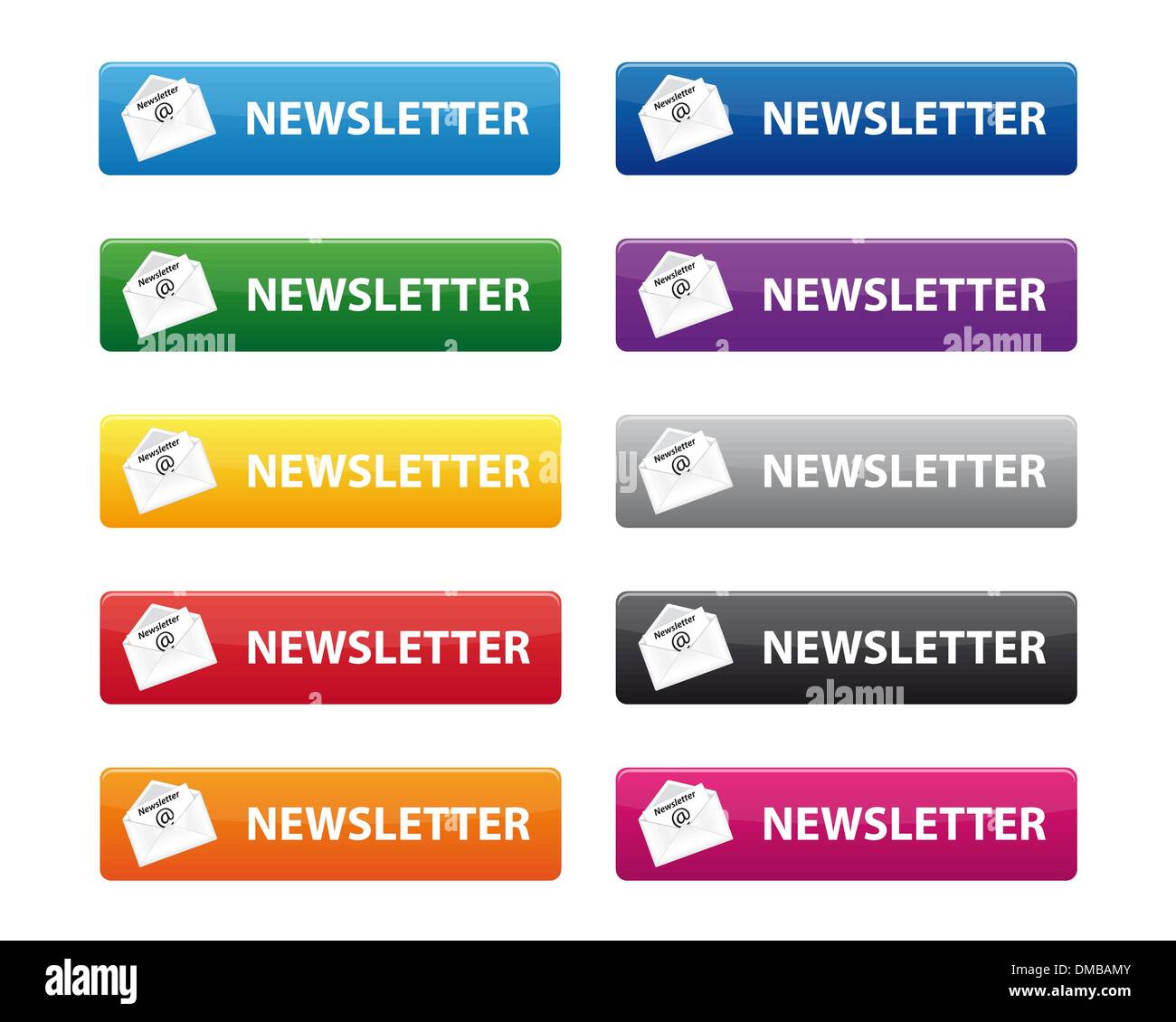 Buttons in various colors Cut Out Stock Images & Pictures - Alamy