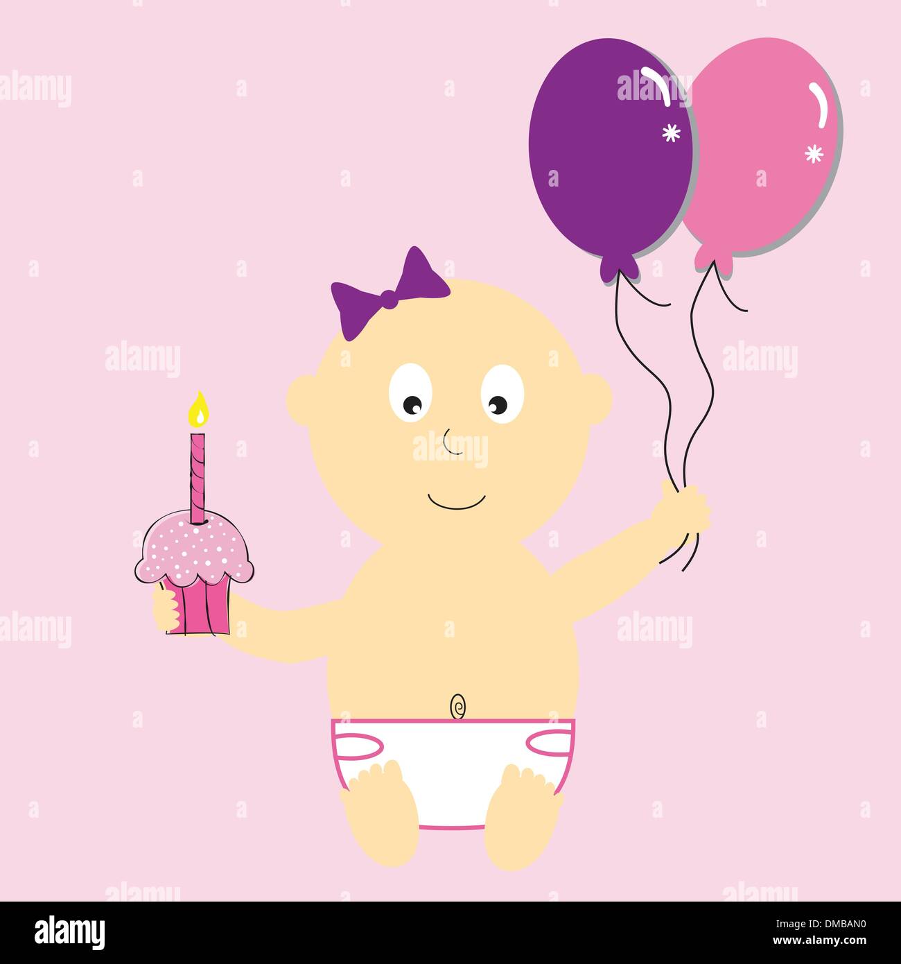Baby girls vector vectors hi-res stock photography and images - Alamy