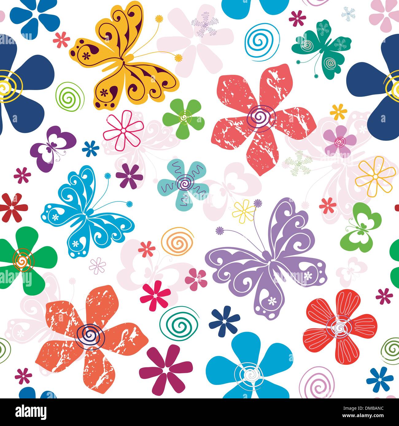 Floral mosaic red white Stock Vector Images - Alamy