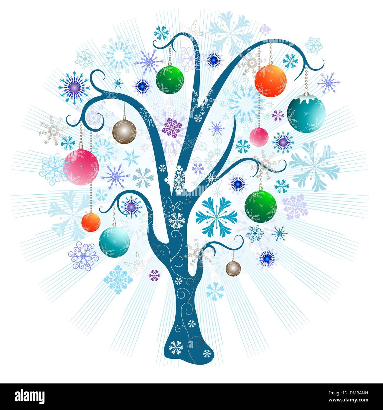 Christmas tree with balls Stock Vector Image & Art - Alamy