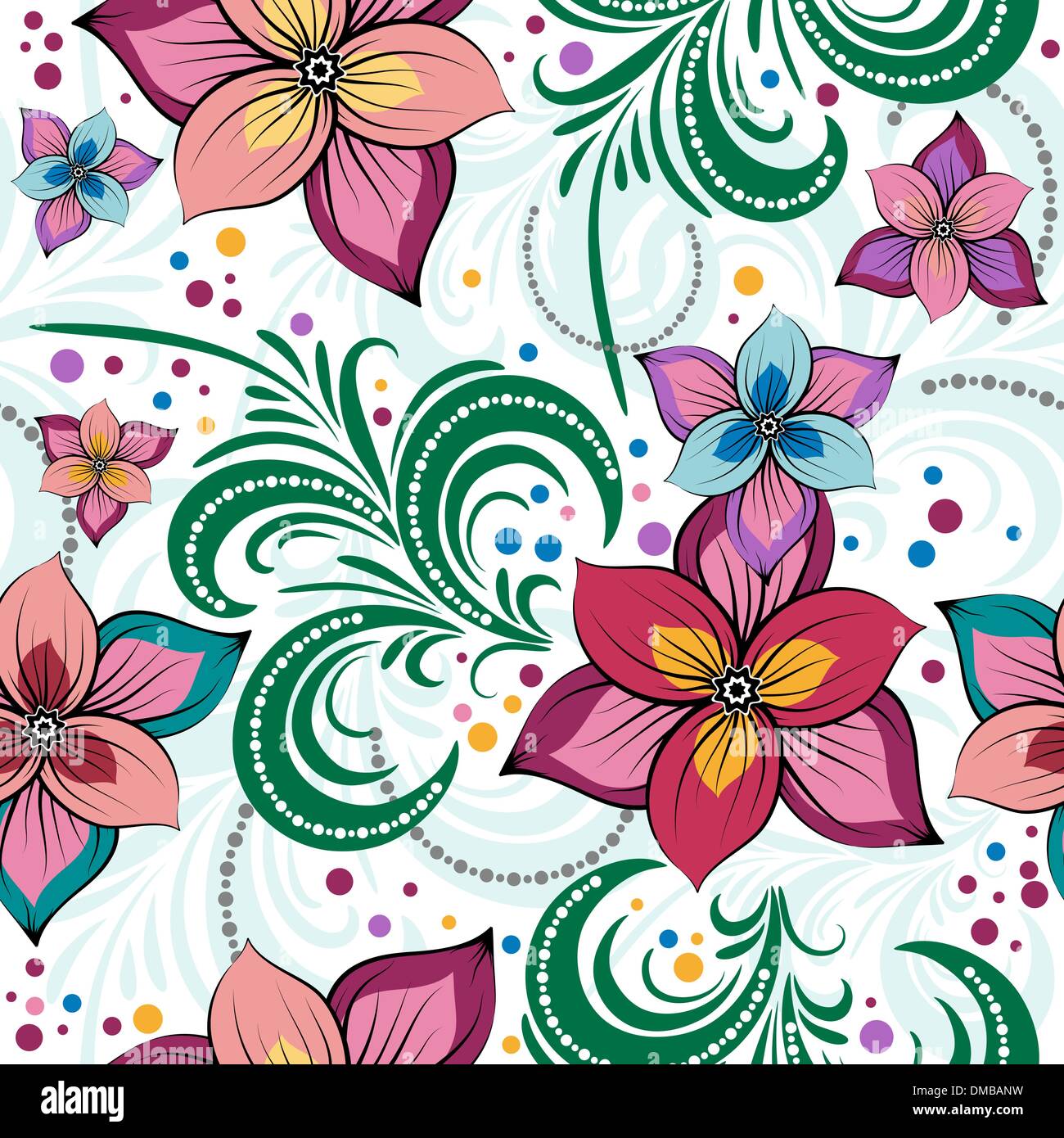 Floral vivid seamless pattern Stock Vector Image & Art - Alamy