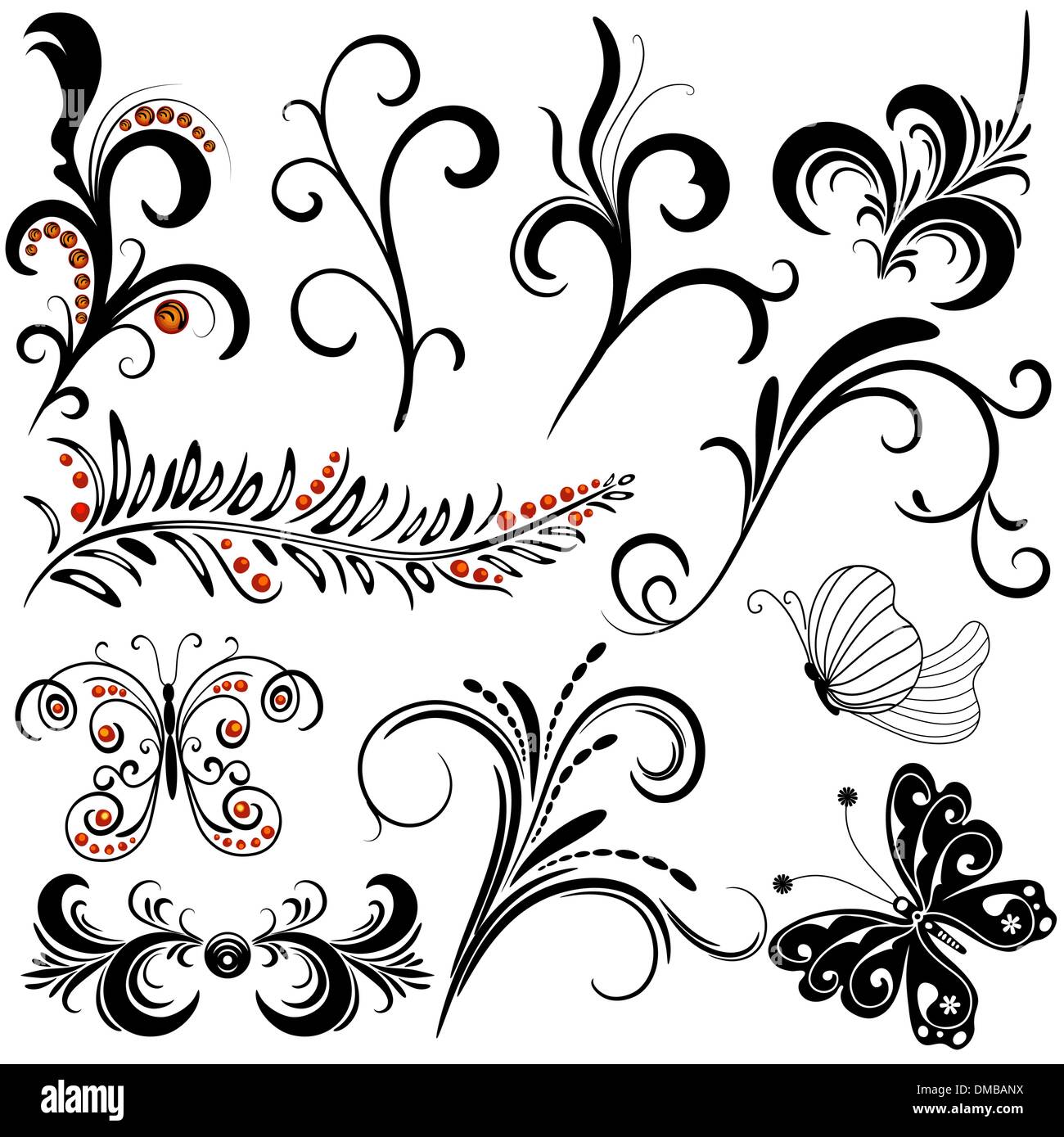 Decorative design elements Stock Vector Image & Art - Alamy