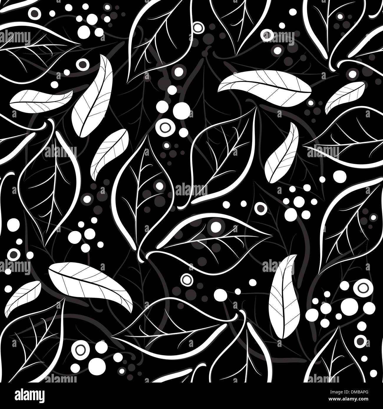 Black floral vector Stock Vector Images - Alamy