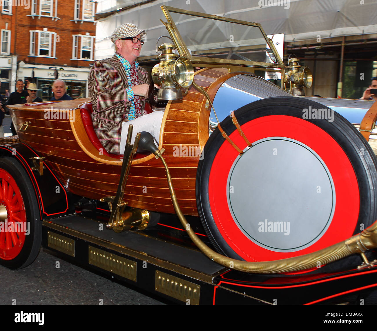 Chris Evans drives original Chitty Chitty Bang Bang car outside BBC ...
