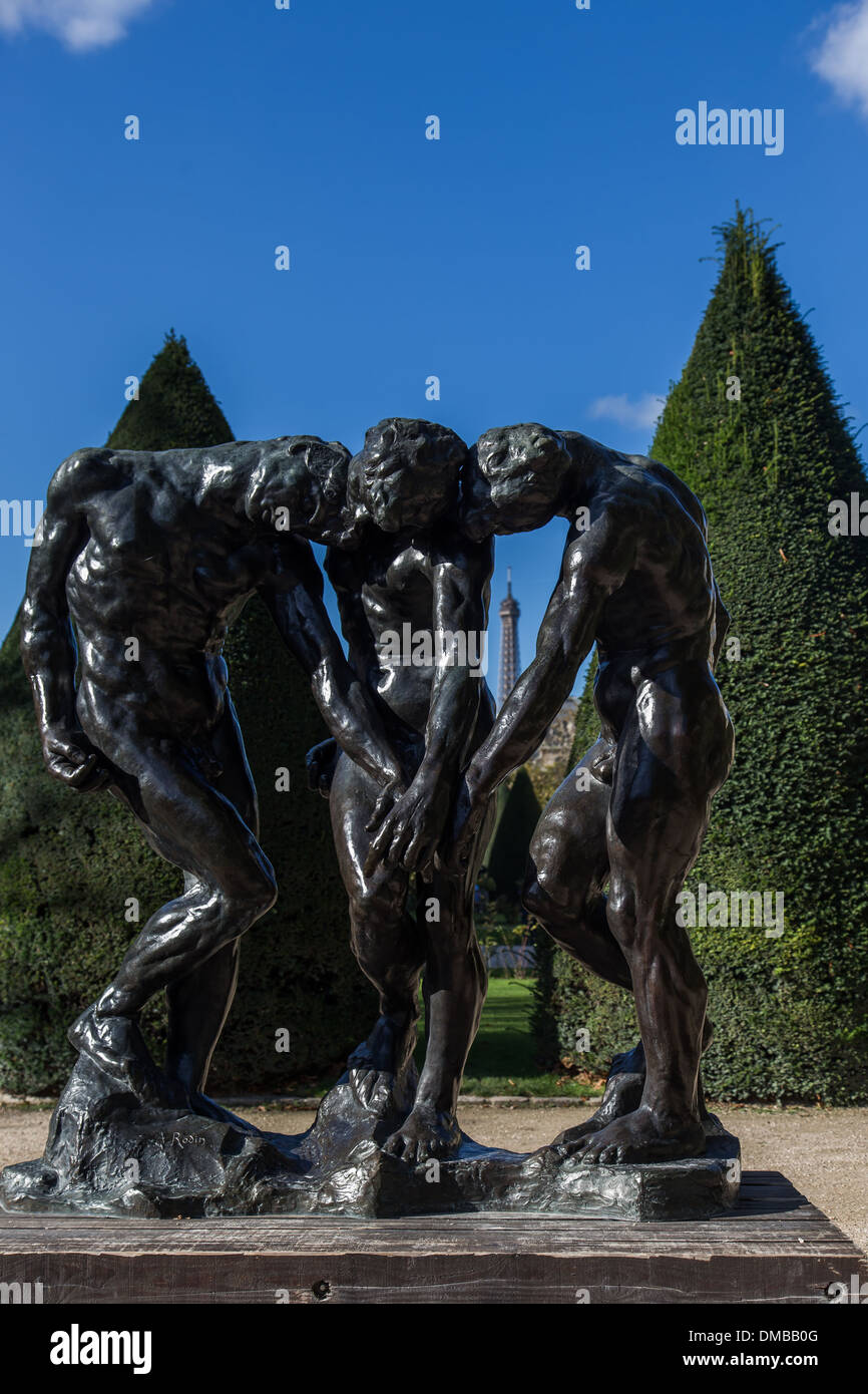 THE THREE SHADOWS BY AUGUSTE RODIN IN THE GARDENS OF THE MUSEUM ...