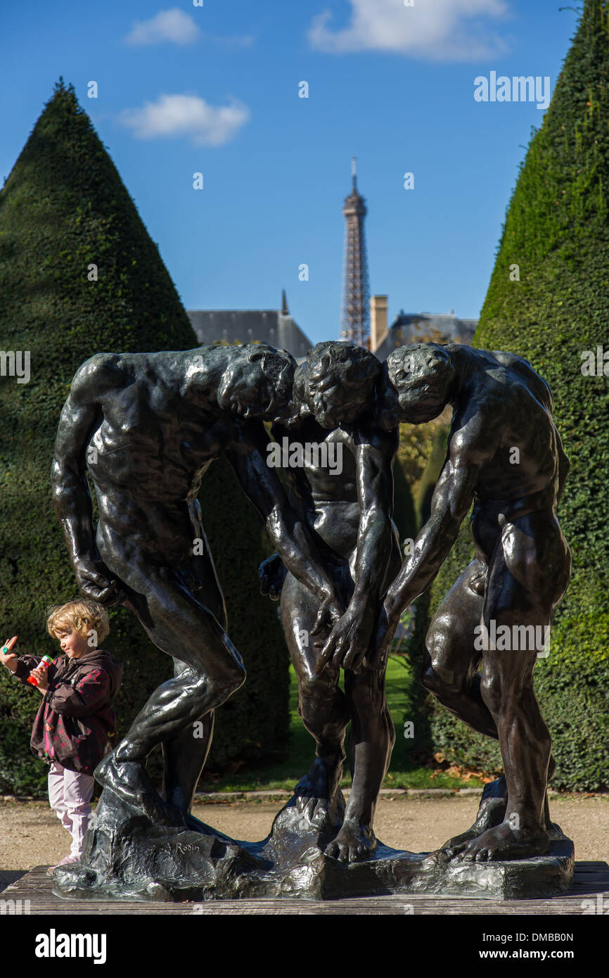 THE THREE SHADOWS BY AUGUSTE RODIN IN THE GARDENS OF THE MUSEUM ...
