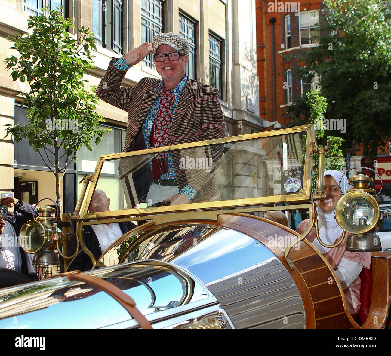 Chris Evans drives original Chitty Chitty Bang Bang car outside BBC ...