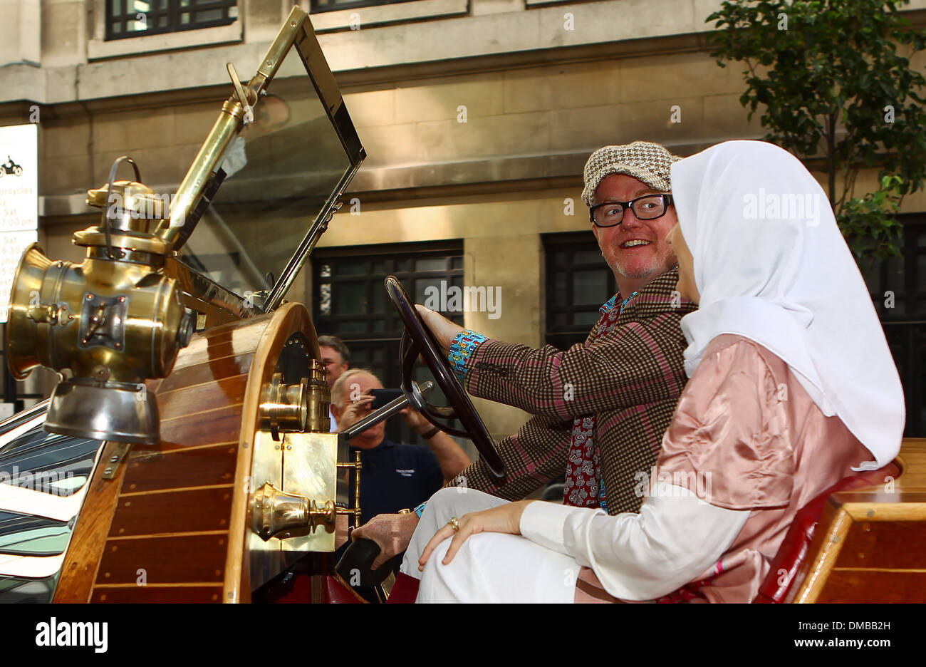 Chris Evans drives original Chitty Chitty Bang Bang car outside BBC ...