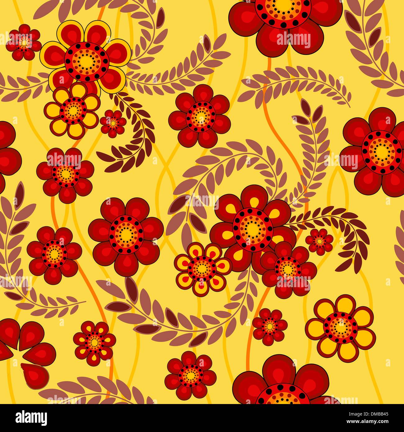 Vivid red yellow flower Stock Vector Images - Alamy