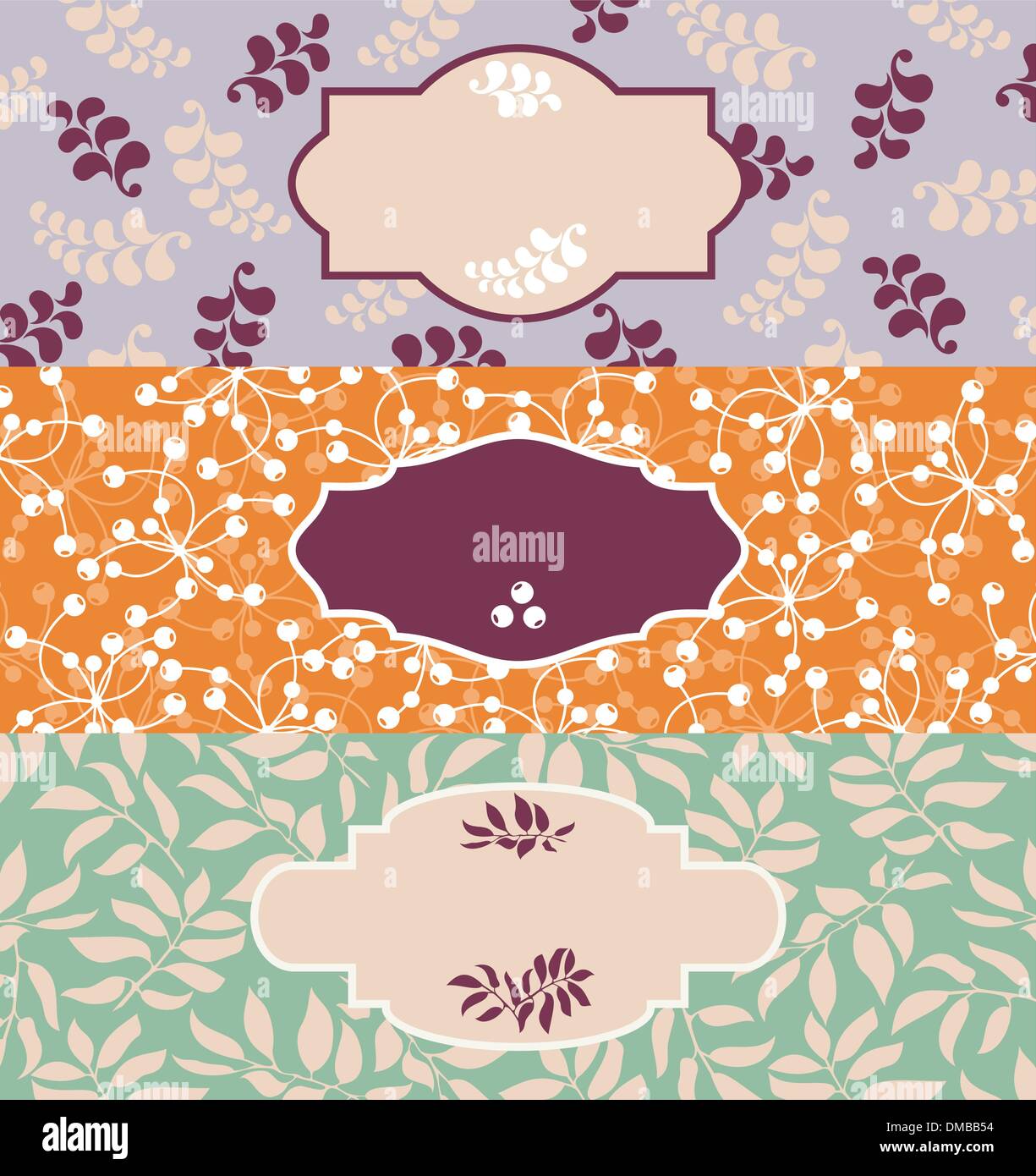 set of cute floral banners Stock Vector Image & Art - Alamy